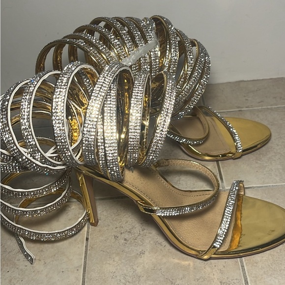 Fashion Nova | Shoes | Gold Wrap Around Heels | Poshmark